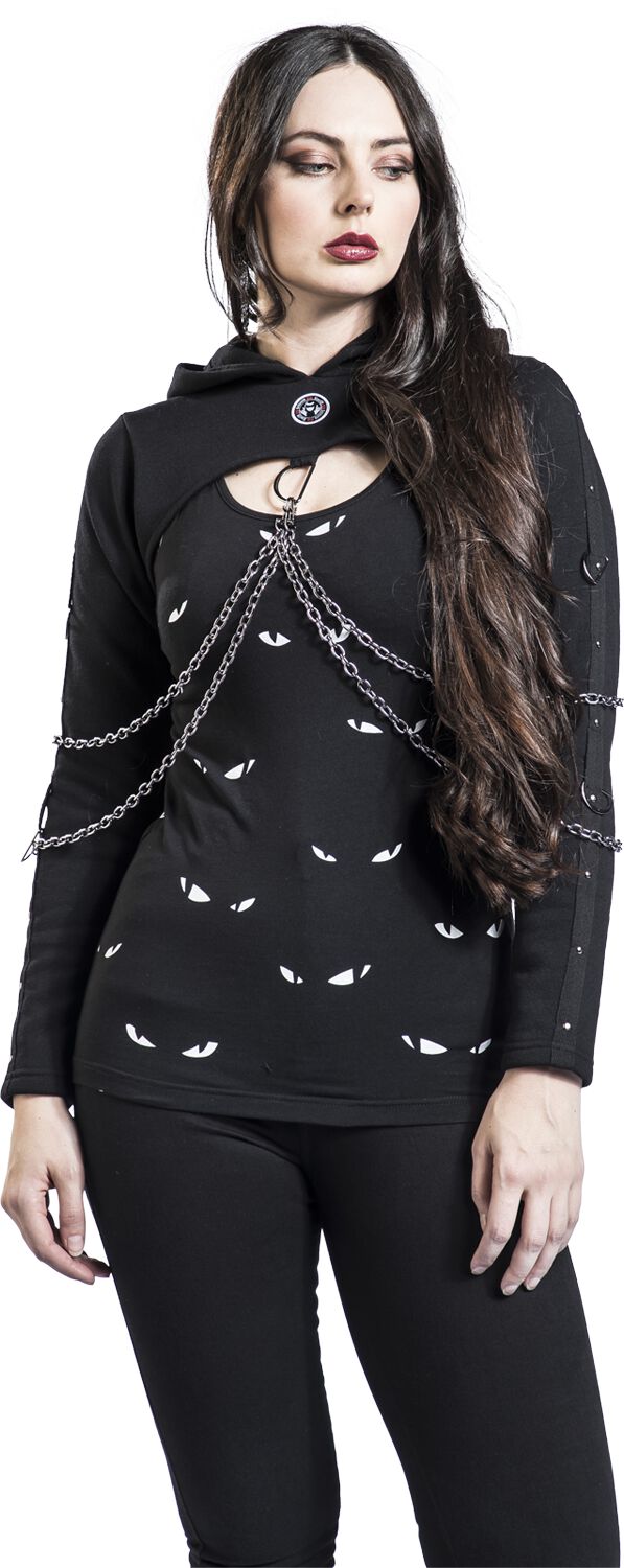 Gothicana X Emily The Strange 2in1 Hoody and Top | Gothicana by EMP ...