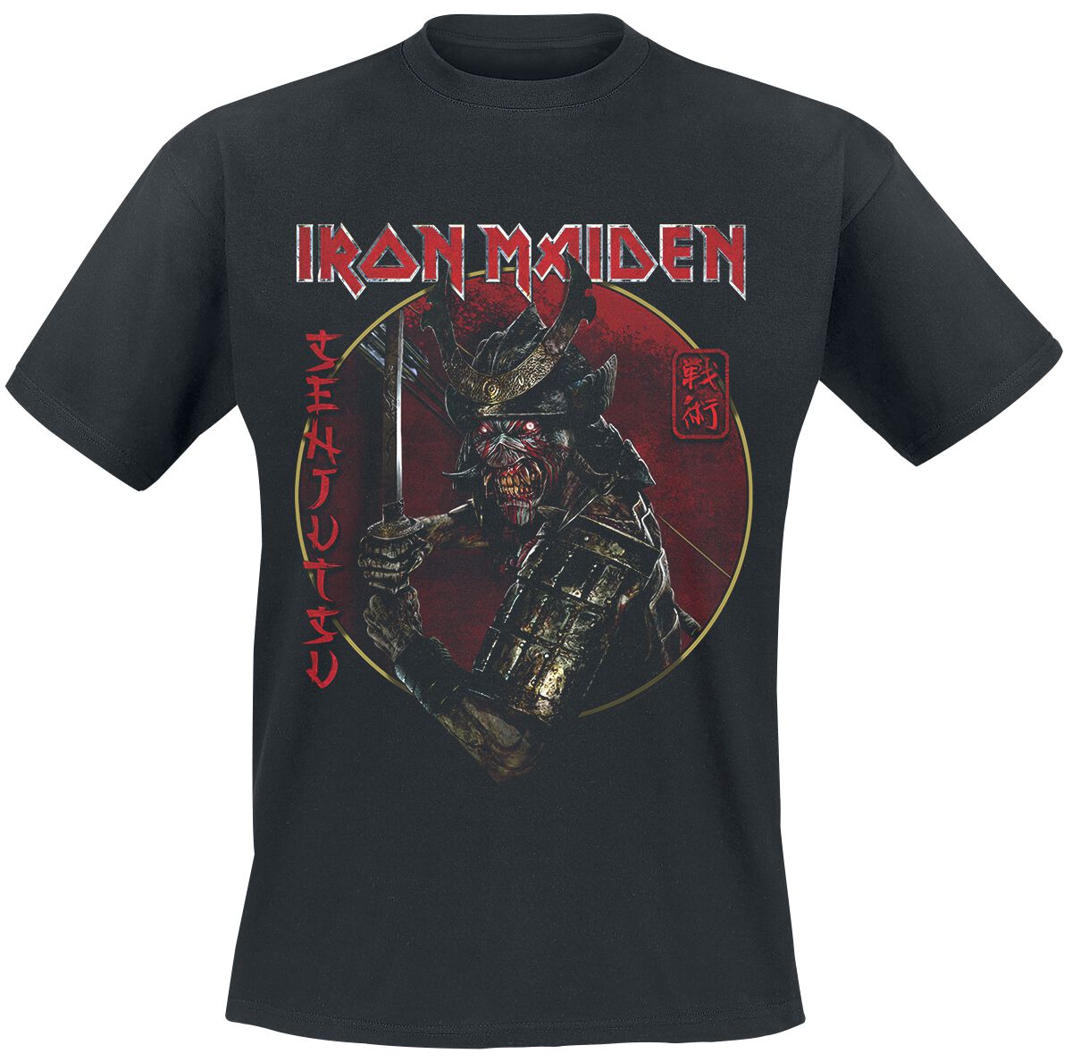 Senjutsu Eddie Gold Circle | Iron Maiden T-Shirt | EMP