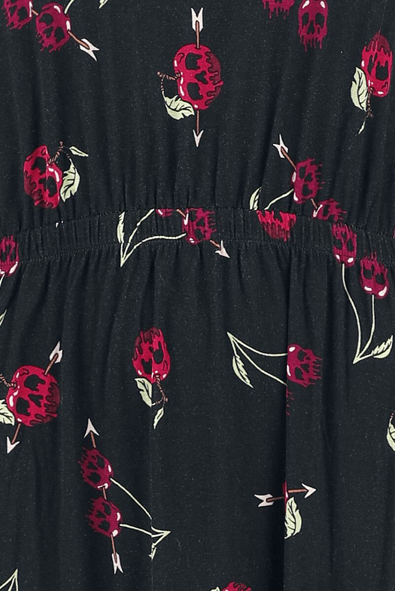 Robe Longue avec Imprimé Intégral Crânes Cerises | Rock Rebel by EMP ...